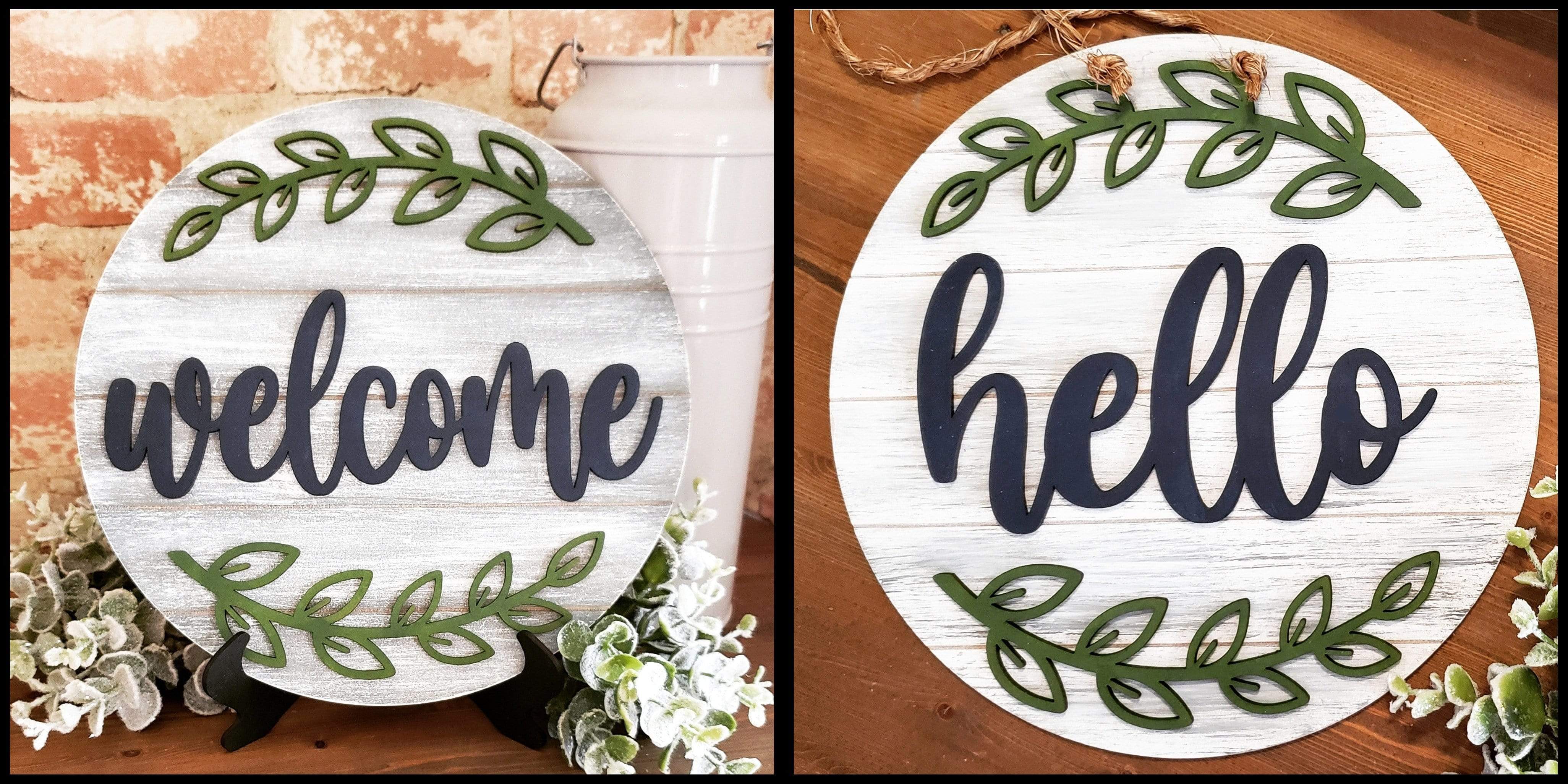 Farmhouse Welcome/Hello Signs - You be the Maker Box Kit – Julie Did It ...