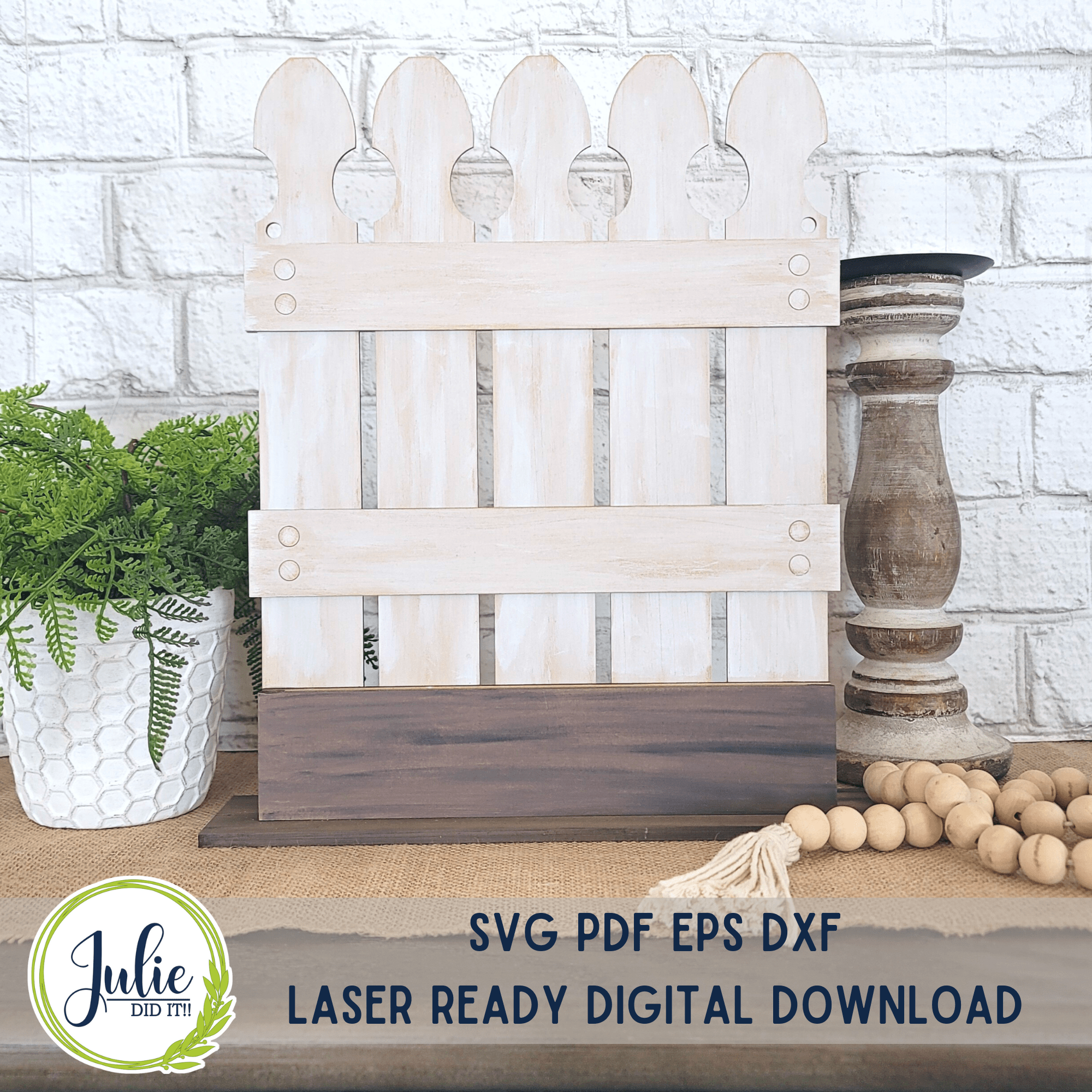 Interchangeable Picket Fence Shelf Sitter – Julie Did It Studios