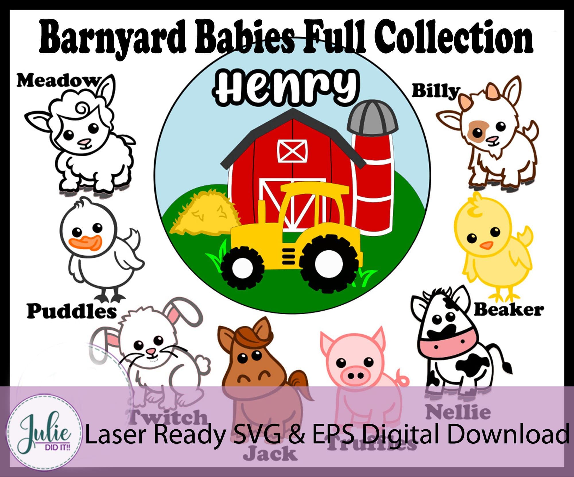 Barnyard Babies Full Farm Collection – Julie Did It Studios