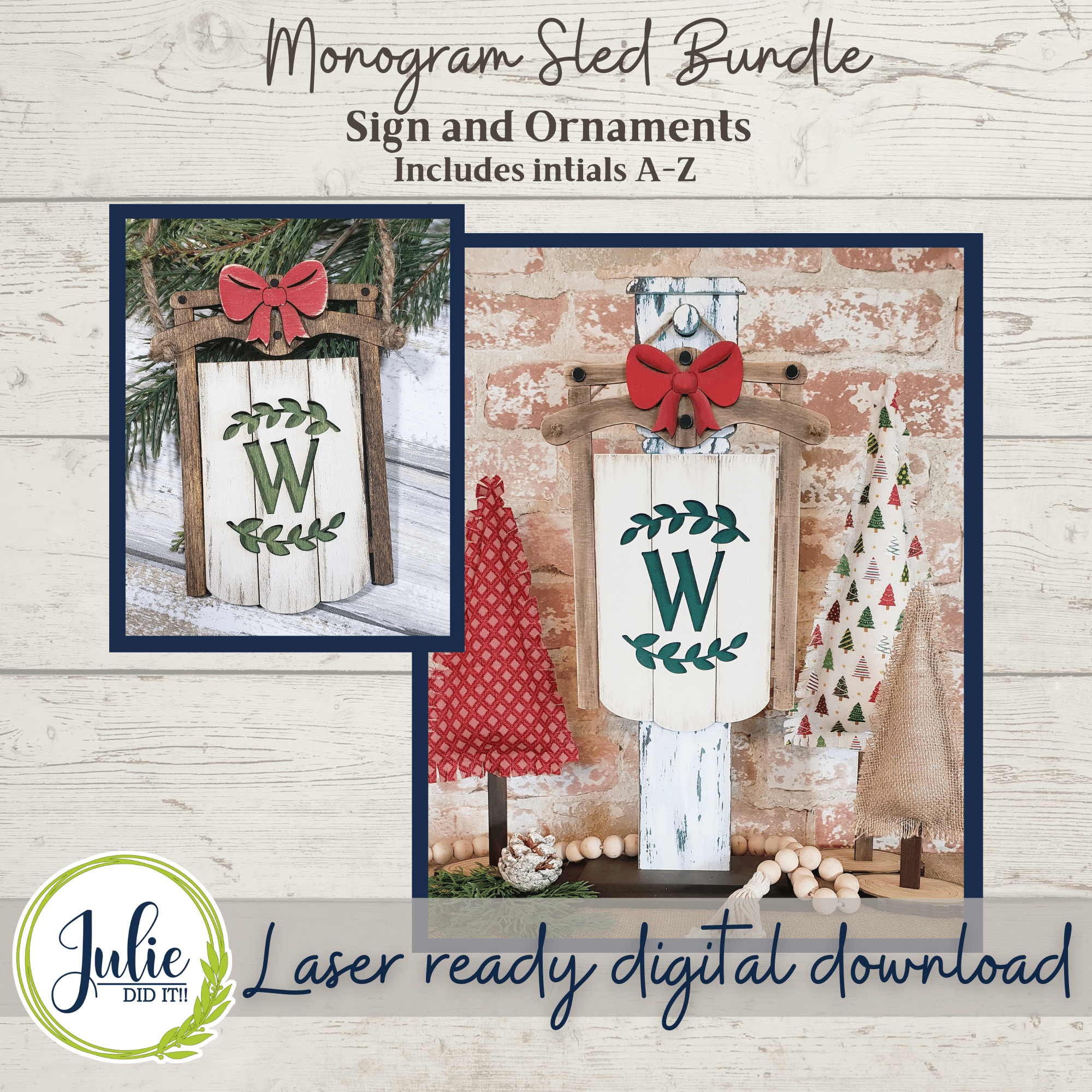 Monogram Sled Bundle – Julie Did It Studios